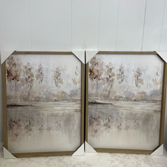 Kirklands | Art | Fall Tree Shadows Ii Framed Canvas Art Print Set Of 2 | Poshmark